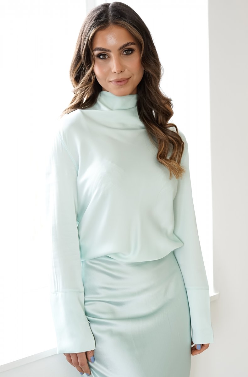 Ahlvar Gallery - Hana Satin Skirt Mint - DAM