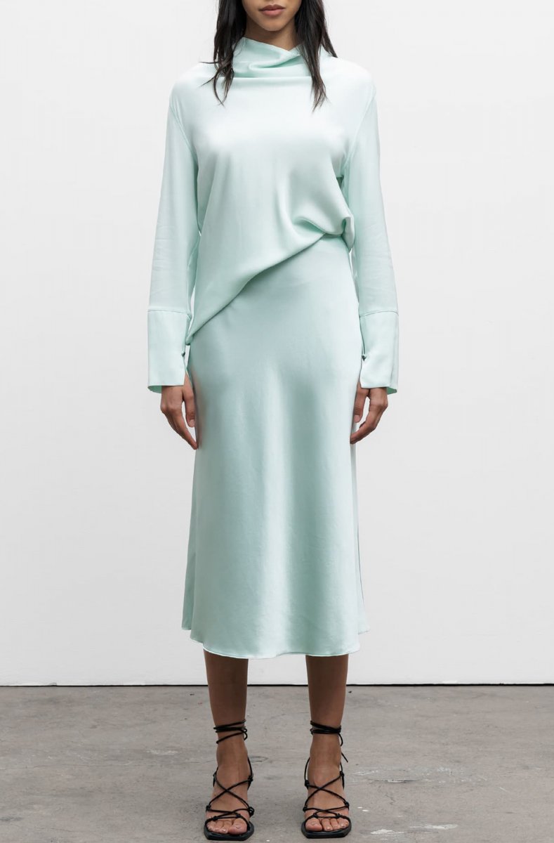 Ahlvar Gallery - Hana Satin Skirt Mint - DAM
