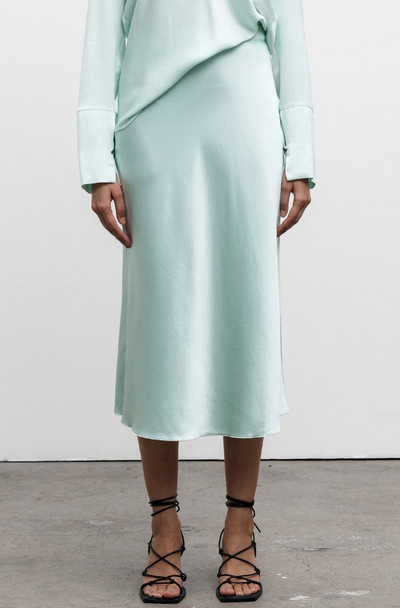 Ahlvar Gallery - Hana Satin Skirt Mint - DAM