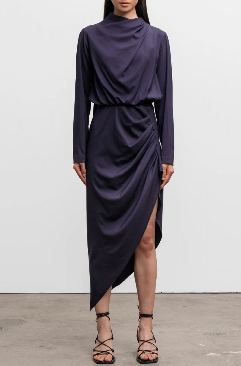Ahlvar Gallery - Jade Silk Dress - Plum - DAM