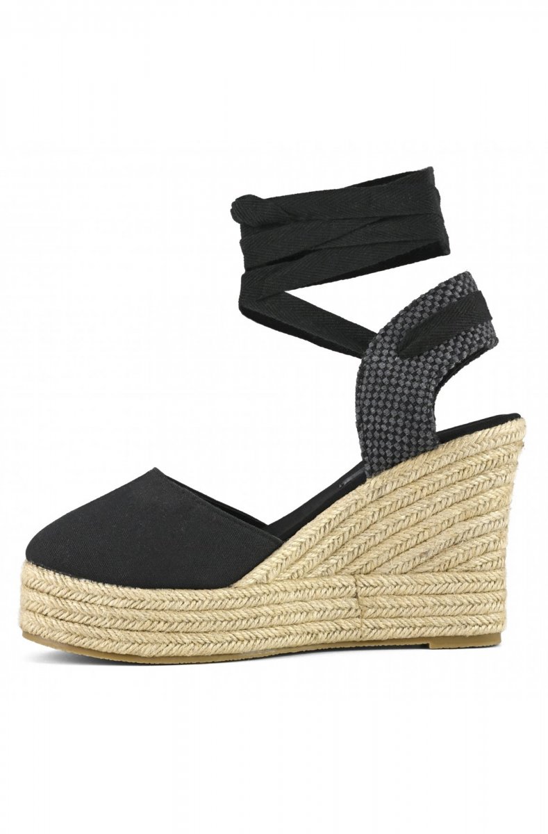 Colors of California - Wedge in Canvas Capri04 Black