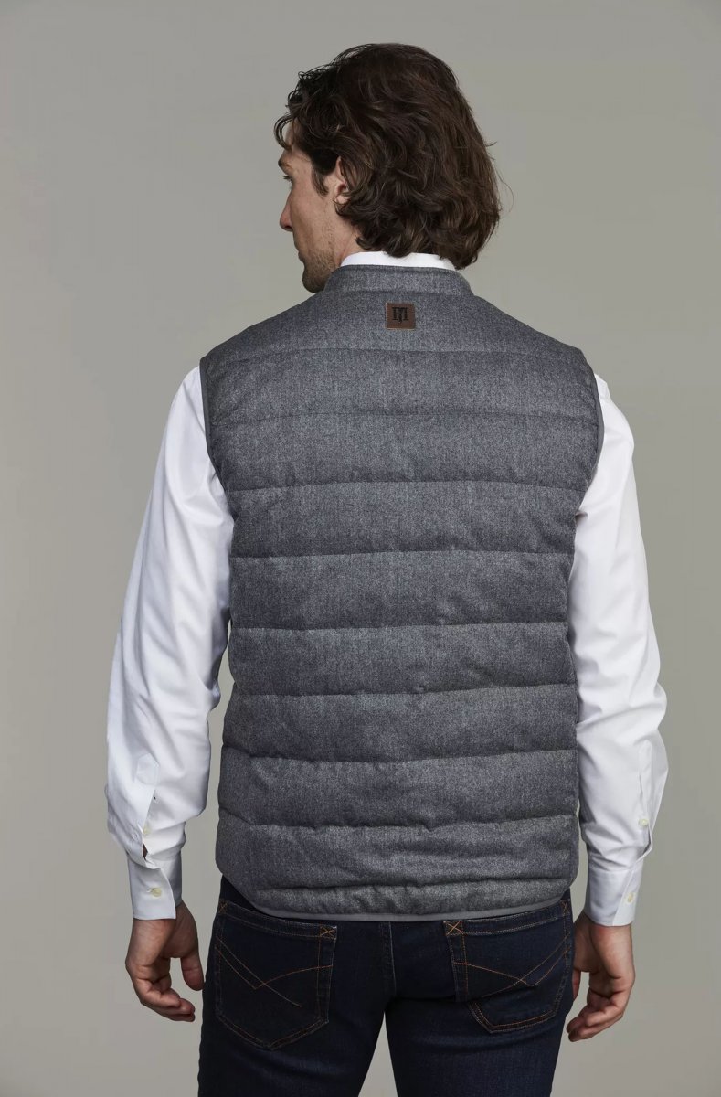 Hansen And Jacob Lt Down Supersonic Wool Vest 04 Grey 7915