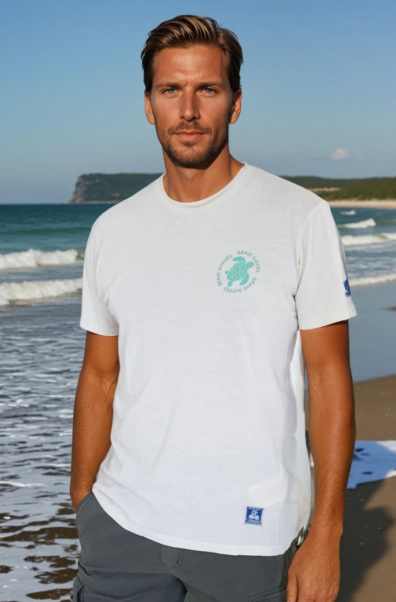 Mixed Brands - T-shirt Bali Turtle - Ecru - HERR