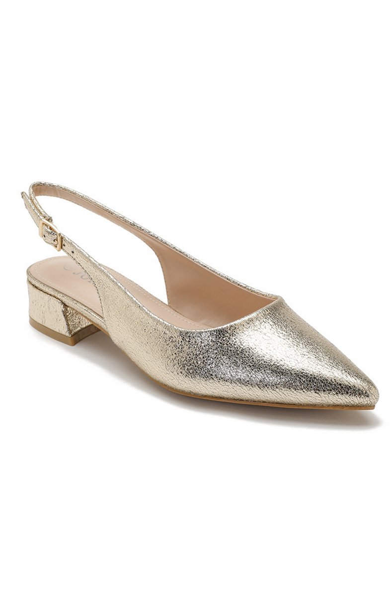 Mixed Brands - Pointy Toe Sling Back 1819 - Gold - DAM