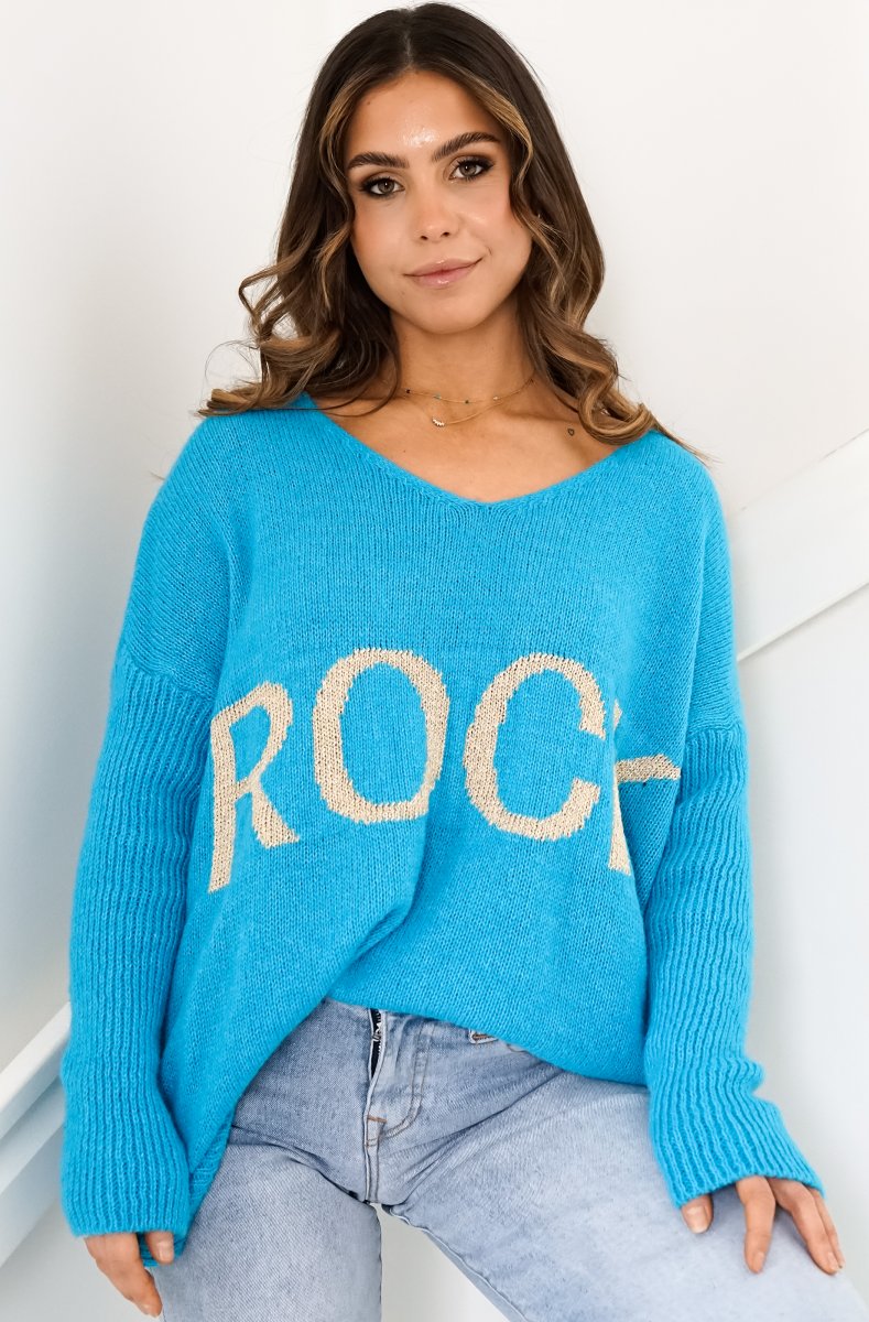 Mixed Brands - ROCK sweater - Blue