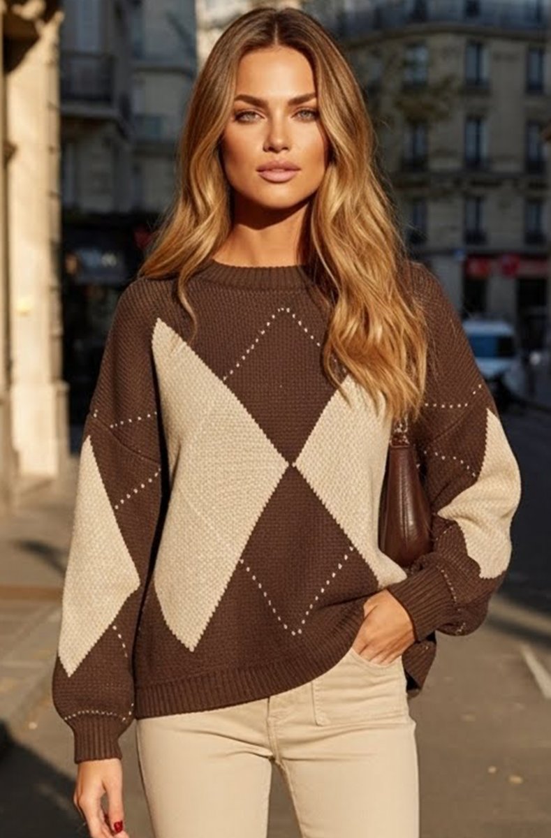 Mixed Brands - 2023 Sweater - Taupe - DAM - Plainvanilla.se