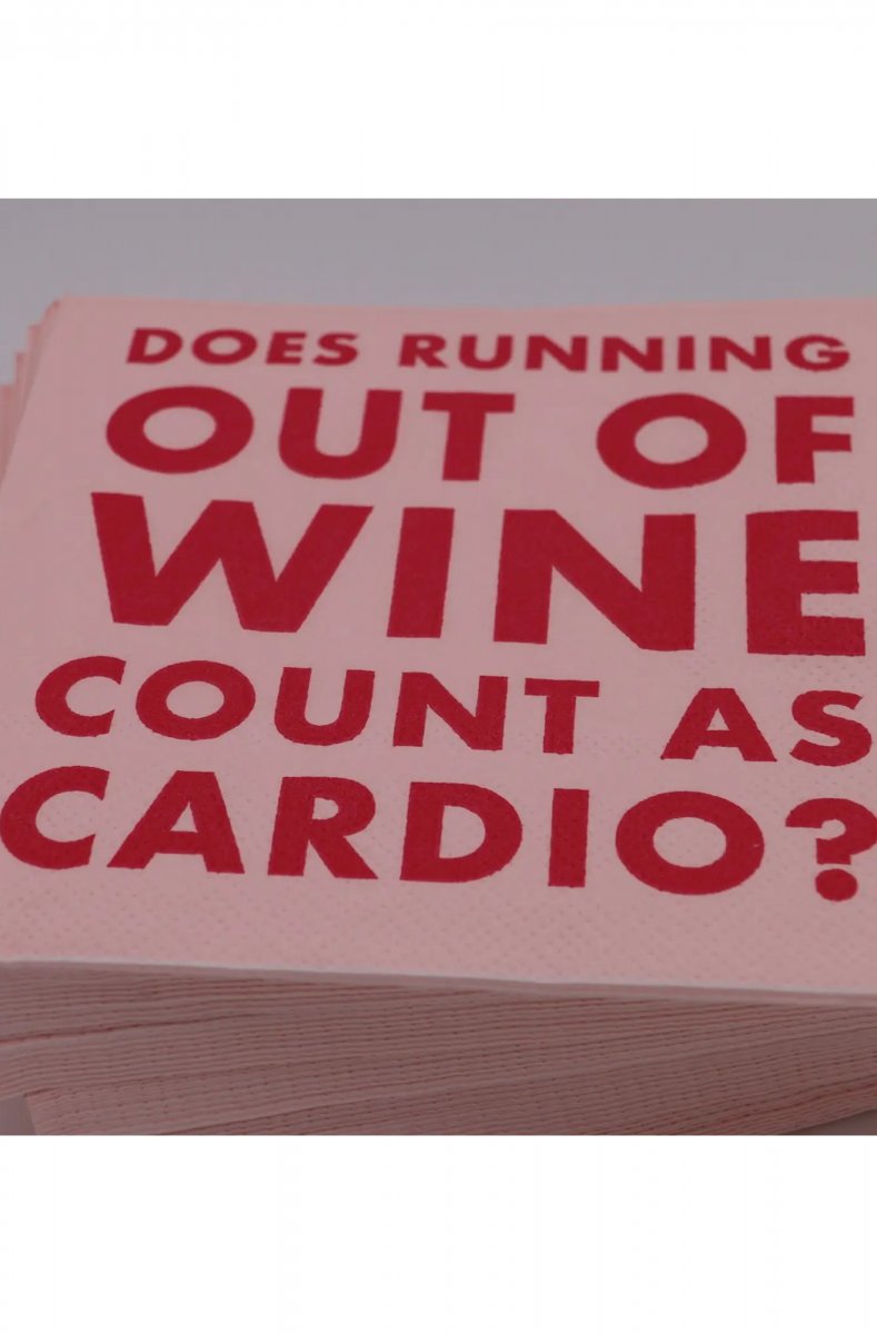 Mixed Brands - Cocktail Servetter - Count Wine As Cardio