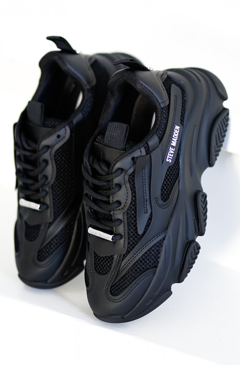 Steve Madden Possession Sneaker Black SS23 Steve Madden Possession Sneaker Black SS23